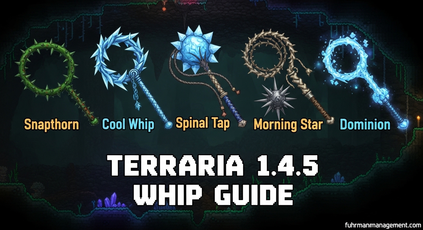 How to Obtain Every New Whip In Terraria 1.4.5 (June 2026) Full Guide