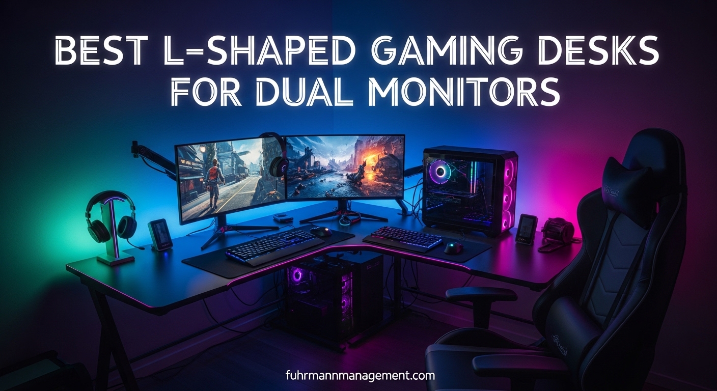 8 Best L-Shaped Gaming Desks for Dual Monitors (April 2026) Expert Reviews